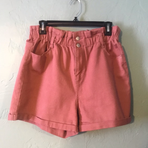 Love Tree | Shorts | Rose Pink Shorts With Buttons High Waisted | Poshmark